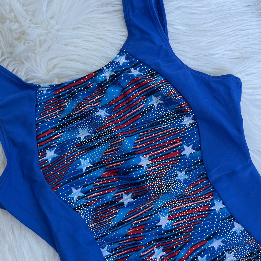 Destira American Usa Stars And Stripes Leotard Size Adu Gem